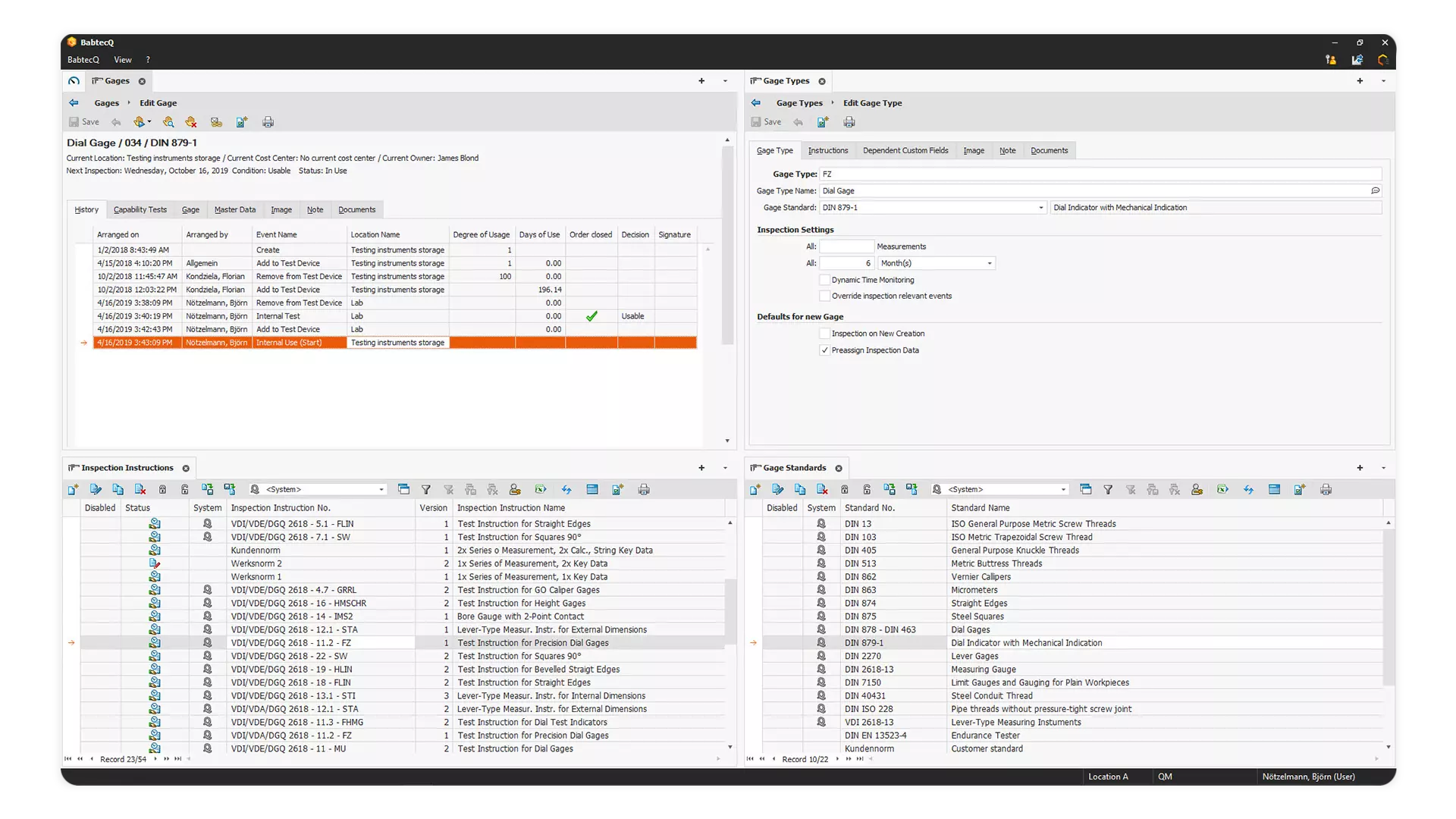 Gage Management Software | Babtec